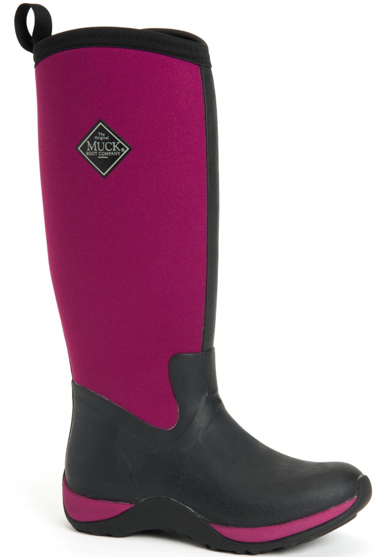 Muckboot Damenstiefel Arctic Adventure schwarz / fuchsia